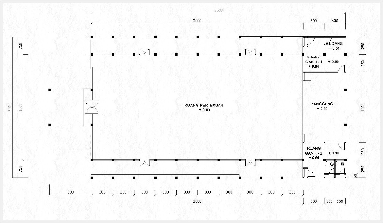 Gedung Pertemuan 36 m x 20 m | Desain Rumah Unik