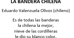 CUARTO AÑO "A" COLEGIO ESPAÑA: Poesía "La Bandera Chilena"