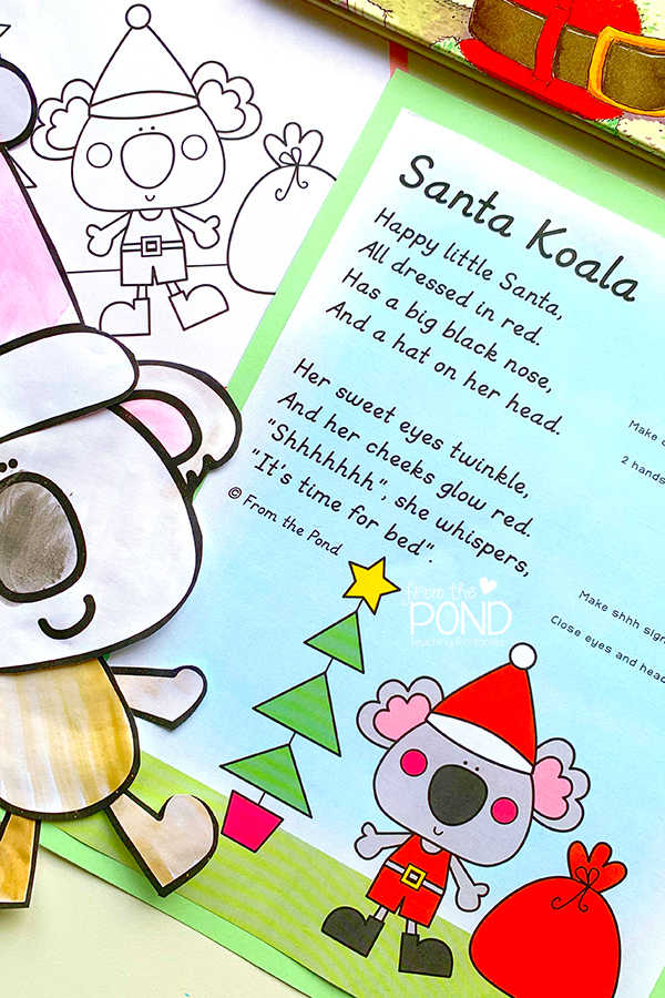 Santa Koala Finger Play | From the Pond