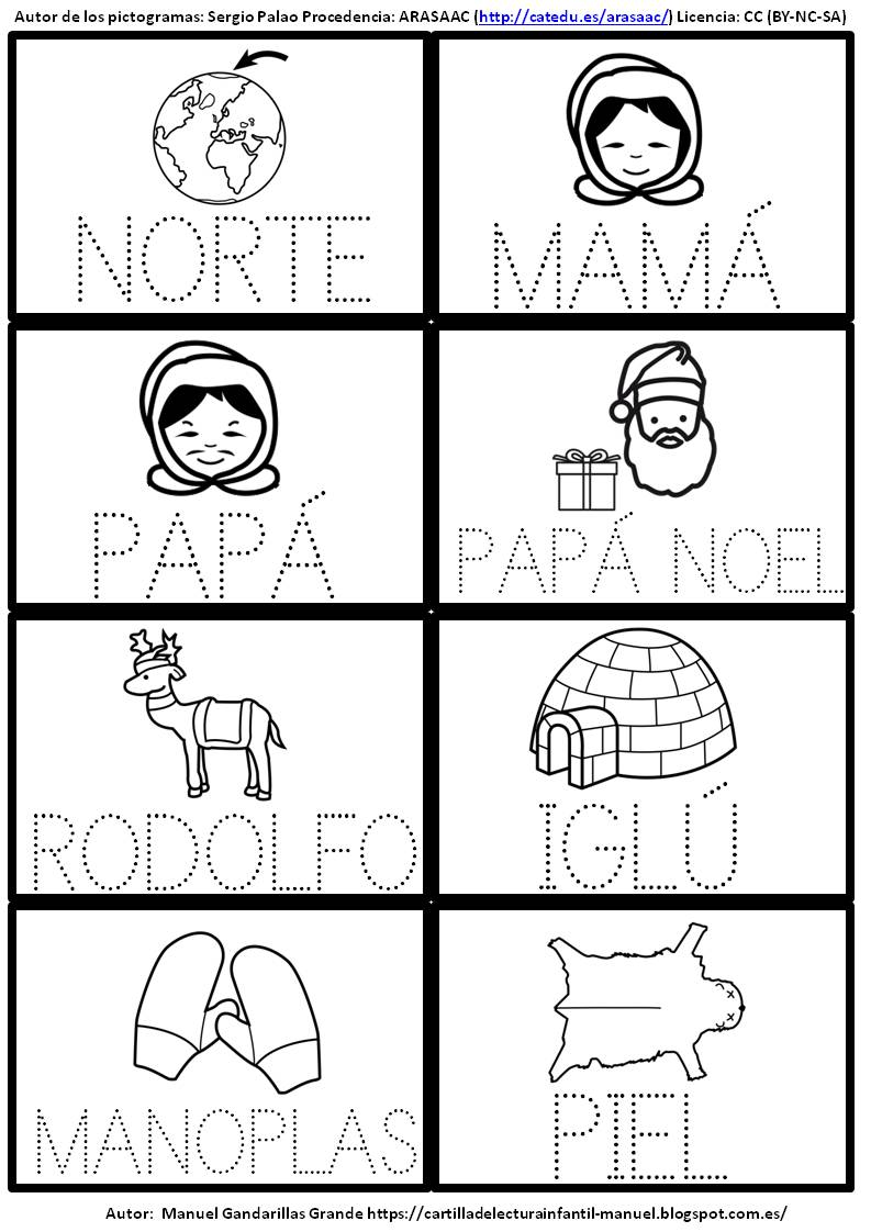 CARTILLA DE LECTURA INFANTIL : POLO NORTE-SUR JUEGO DE MEMORIA PARA ...