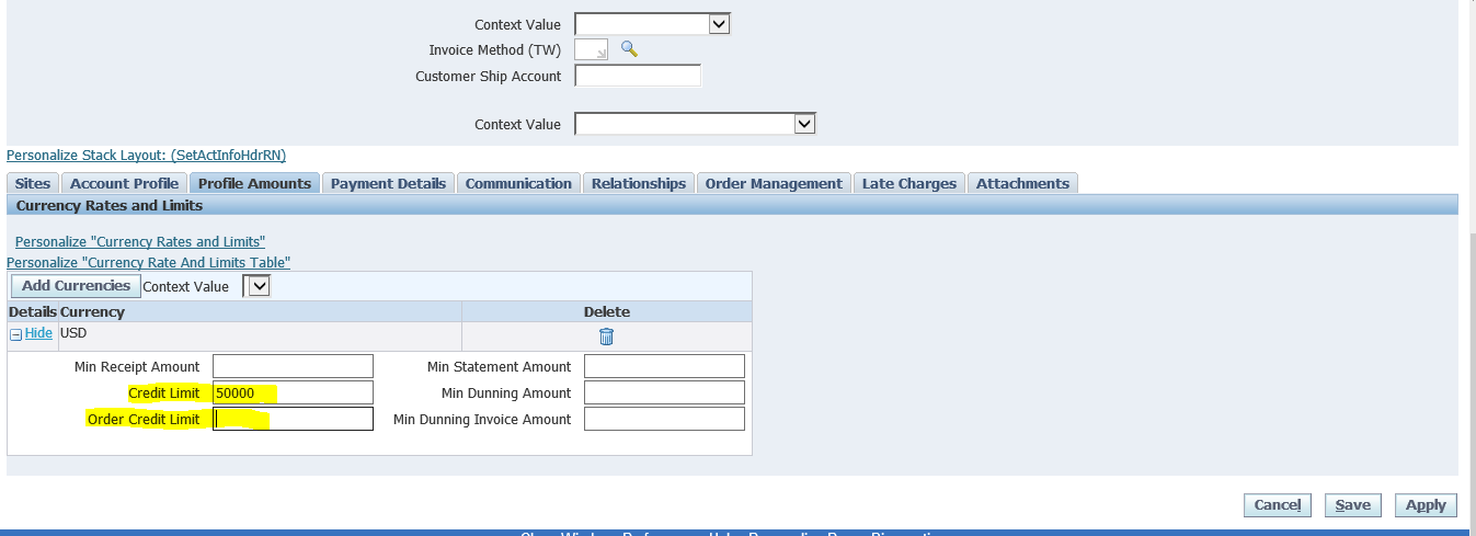 Oracle Application's Blog: Credit check hold in Oracle order management