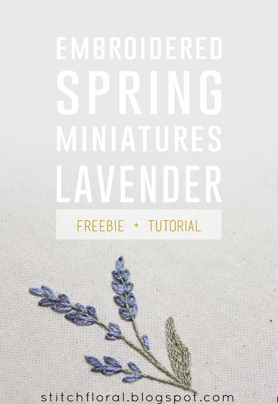 Lavender: embroidered miniature - Stitch Floral