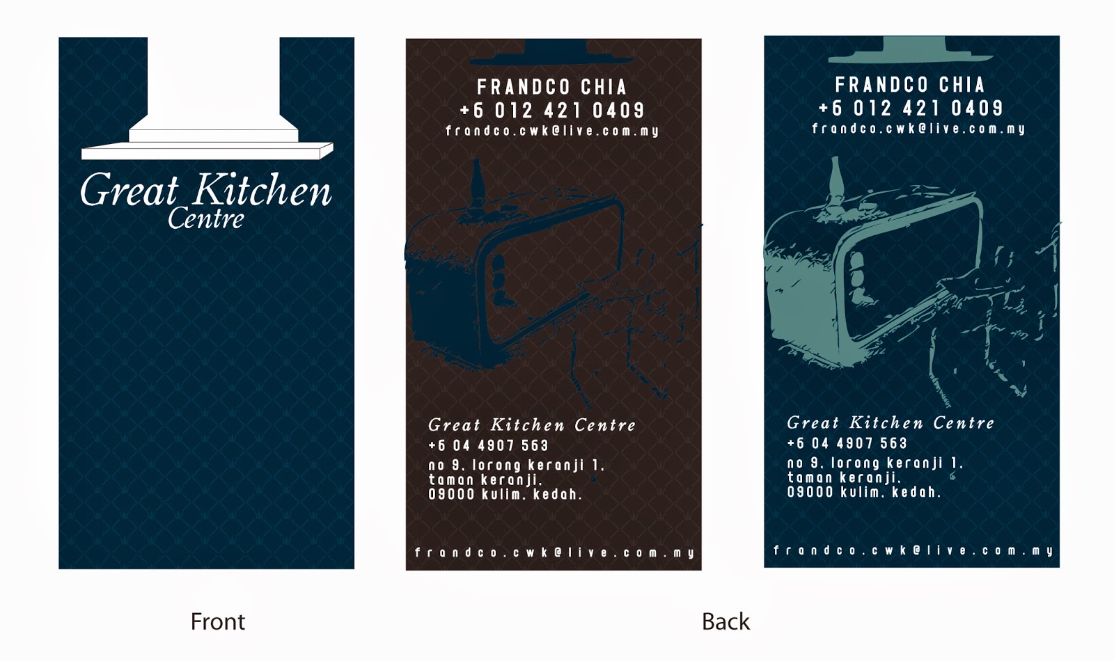 K's design: 2010 - Great Kitchen Centre's Business Card design