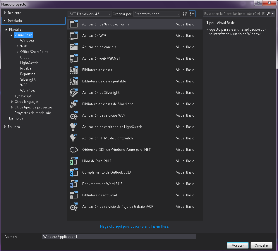 Homework: Tipos de proyectos en Visual Studio