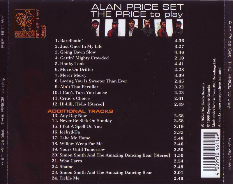 ENTRE MUSICA: ALAN PRICE SET - The Price To Play (1996)