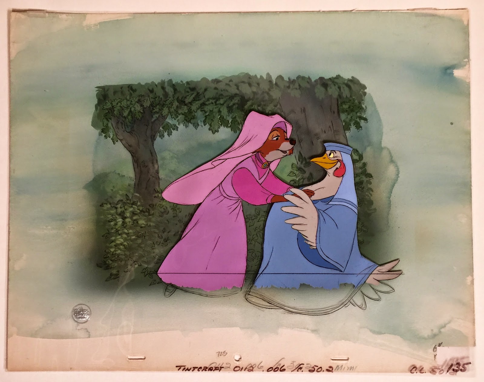 Animation Collection: Maid Marian and Lady Kluck Production Cel and ...
