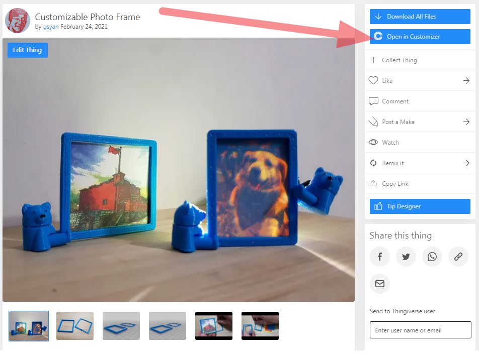 雄::gsyan: 3DP : OpenSCAD : 可自訂參數相框