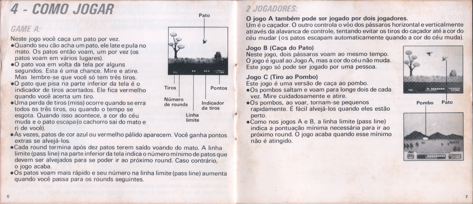 Caça ao Pato (NES, BR) Manual Scans