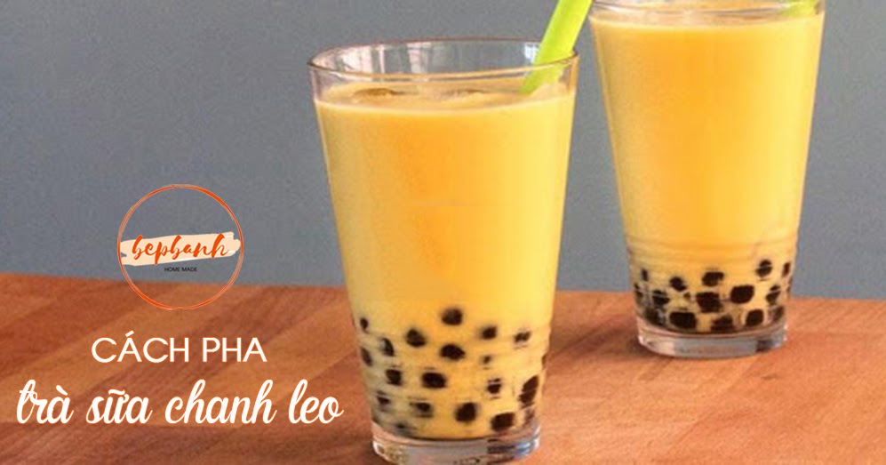 Cách pha trà sữa chanh leo trân châu đen chua ngọt kích thích vị giác | Bếp Bánh