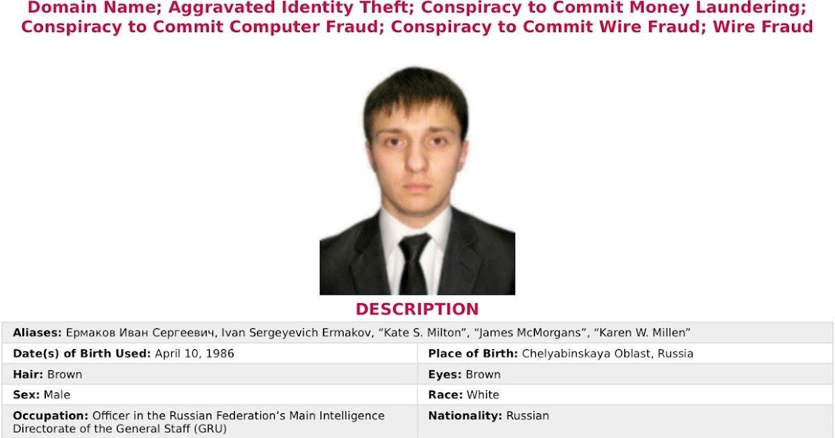 Kenneth Rijock's Financial Crime Blog: IVAN YERMAKOV, RUSSIAN GRU ...