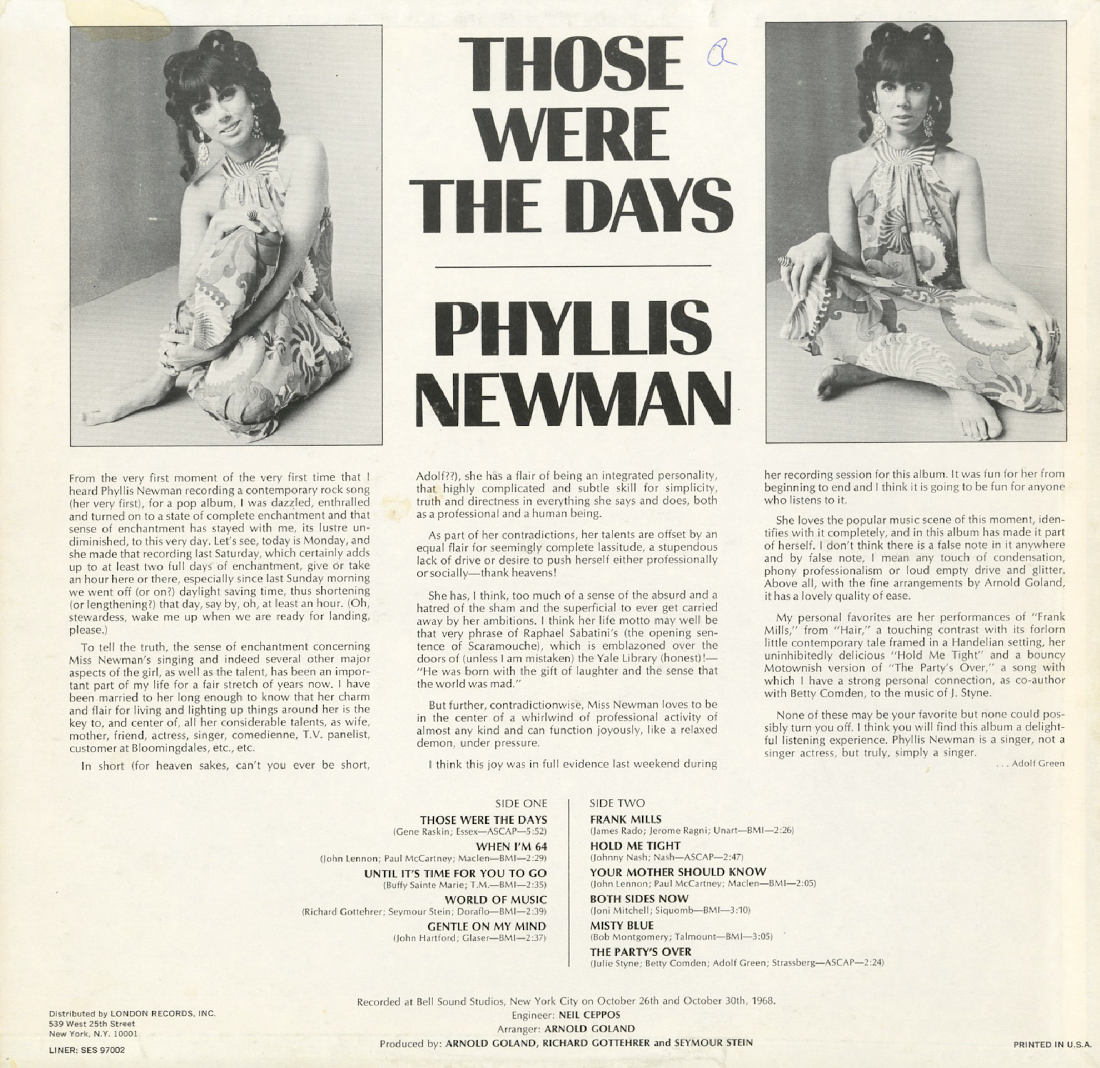 Unearthed In The Atomic Attic: Those Were The Days - Phyllis Newman