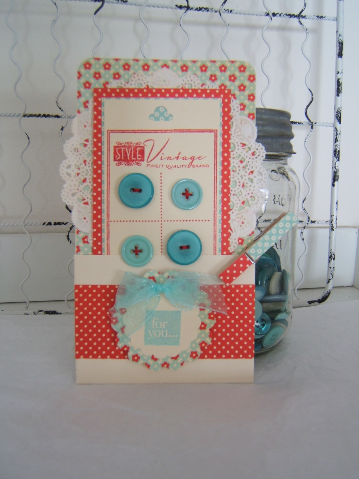 sew sweet vintage: New Button Boutique Stamp Set from Papertrey Ink