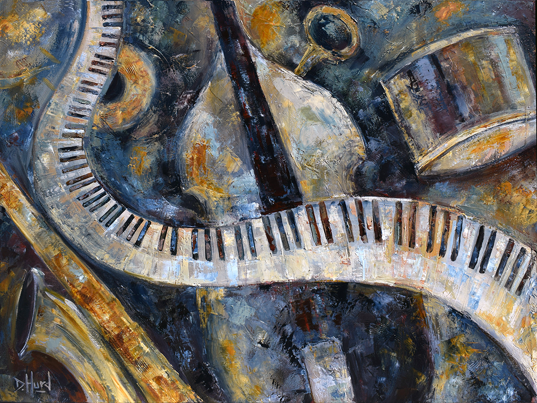 Debra Hurd Original Paintings AND Jazz Art: Abstract Music Jazz ...