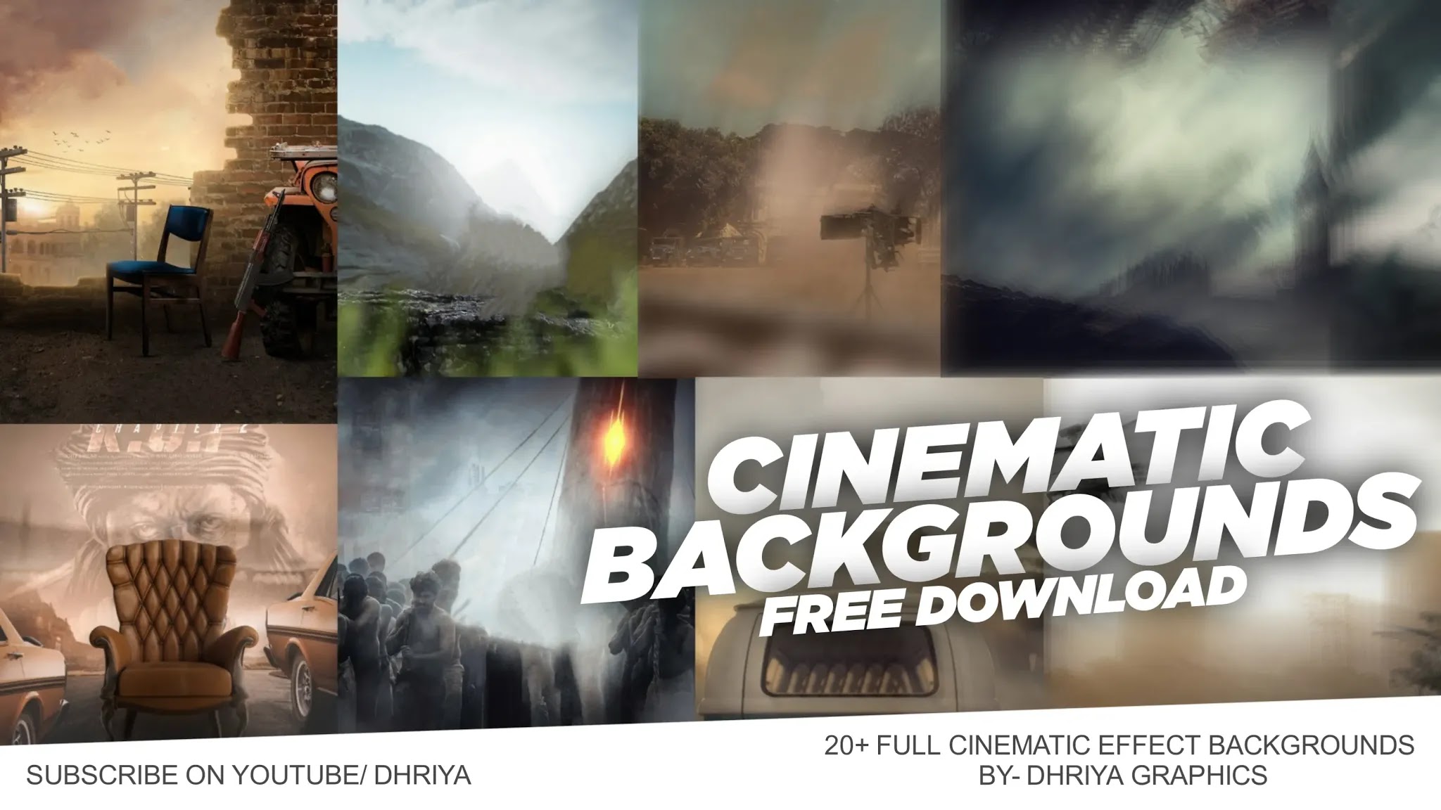 Cinematic Banner Backgrounds Download Free (Mirzapur, KGF, etc.)