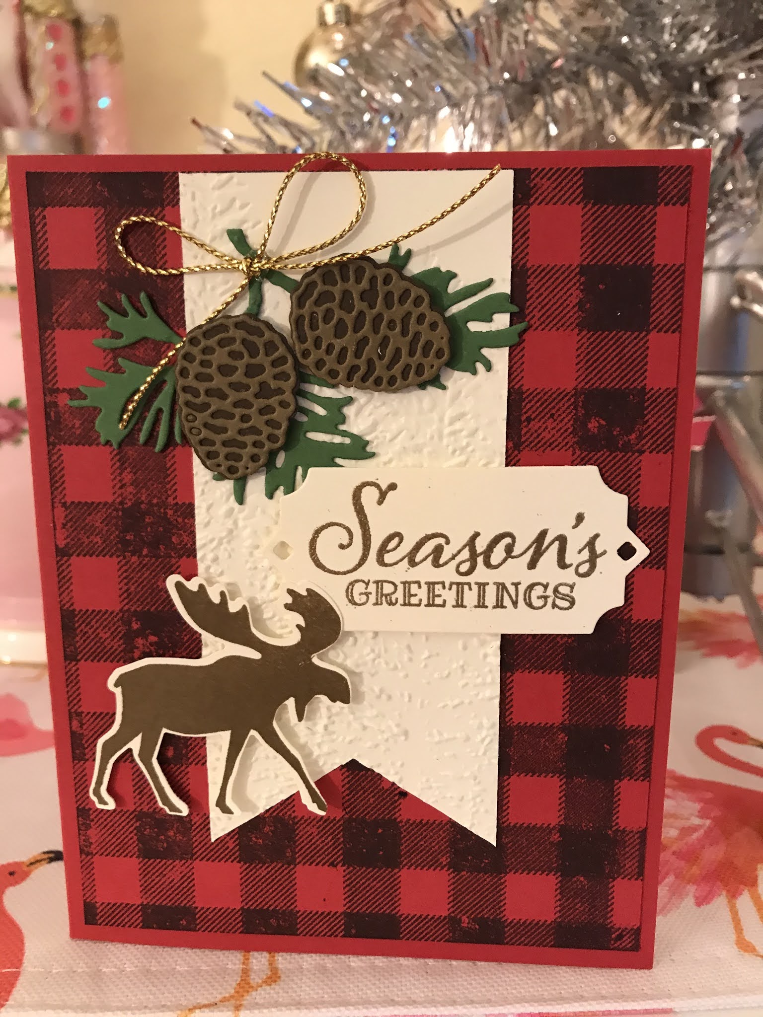 STAMPER GYRL: Buffalo Check Moose Card!