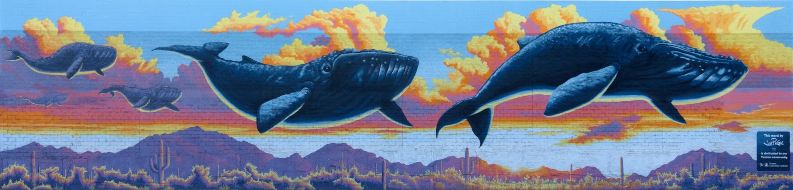 The Tucson Murals Project: Sky Islands (Whale Mural): Banner mural #2 of 5