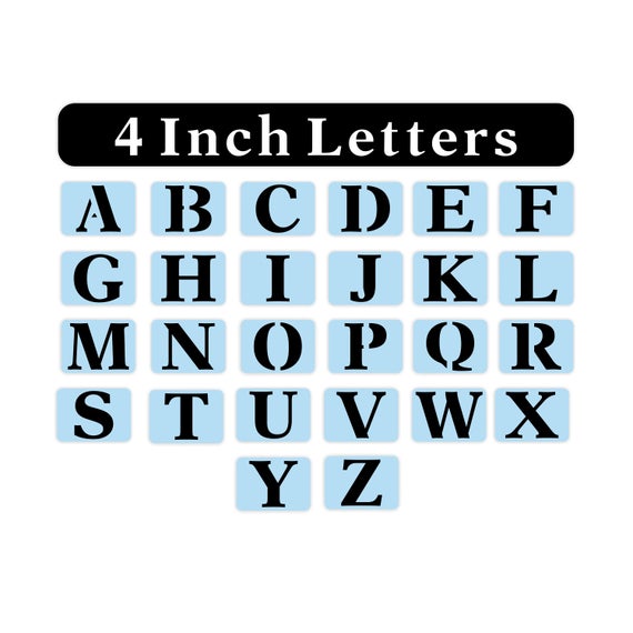 4 Inch Letter Stencils ~ Thankyou Letter