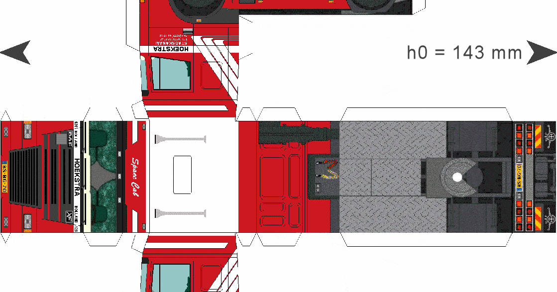 SP. Papel Modelismo: PaperCraft DAF XF - Hoekstra Stadskanaal ...