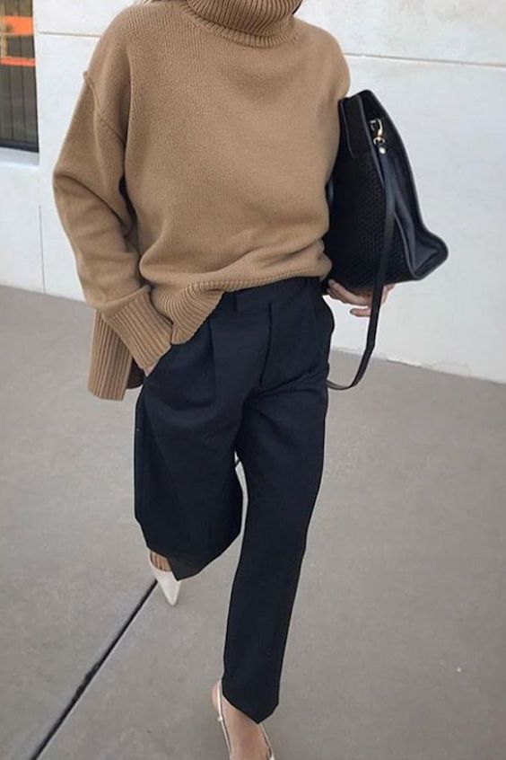 SHELTER: Fall color palette - camel, black and cream