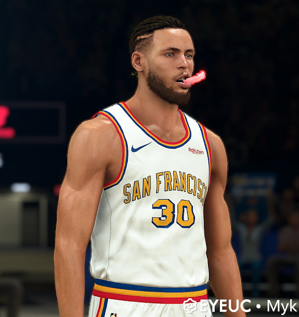 Stephen Curry Cyberface, Hair Braid and Body Model Red Mouthguard By ...