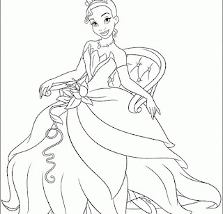 Kids Page: Princess Tiana - HD Coloring Pages