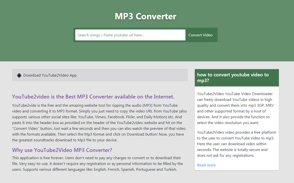 The specialty of an MP3 converter