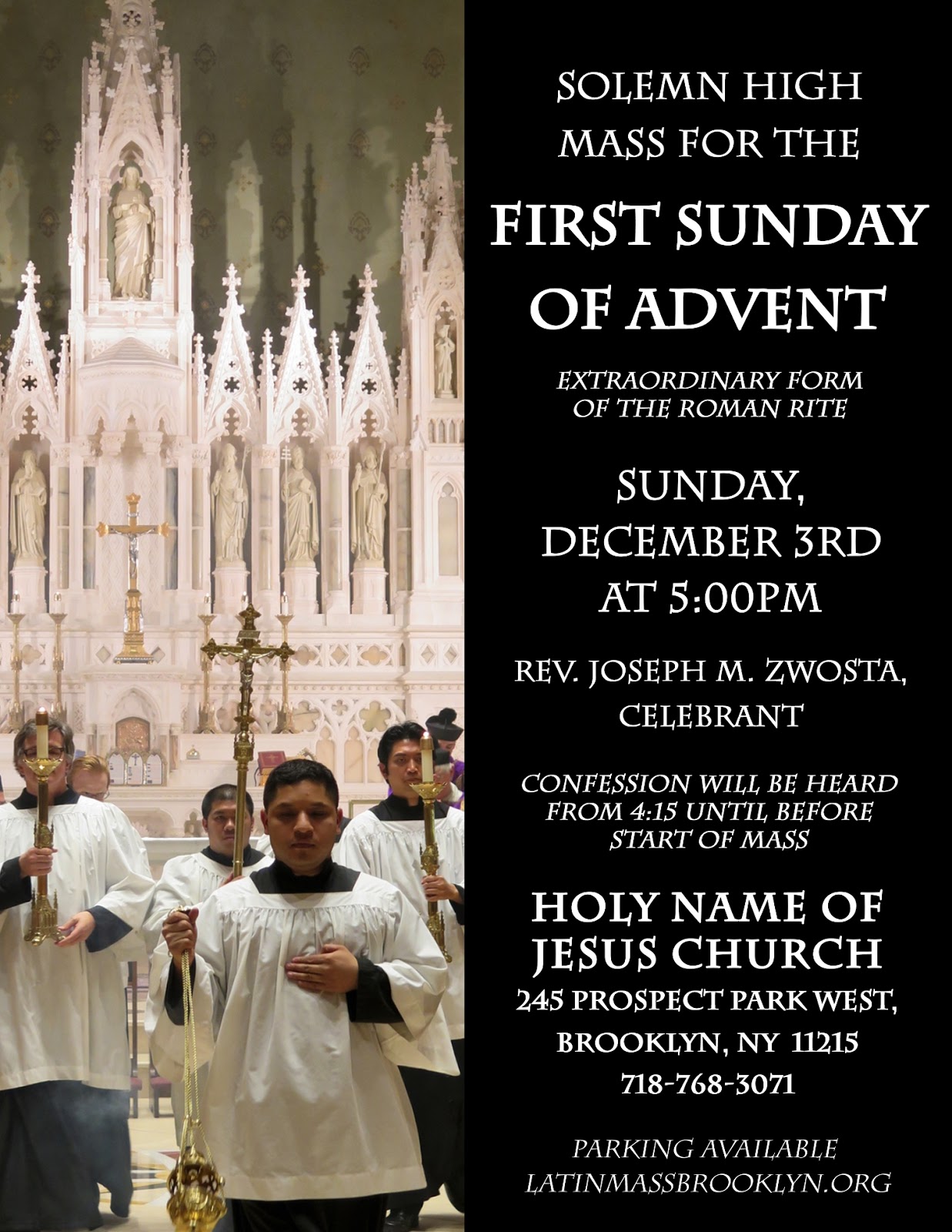 New Liturgical Movement: EF Solemn Mass for the First Sunday of Advent ...