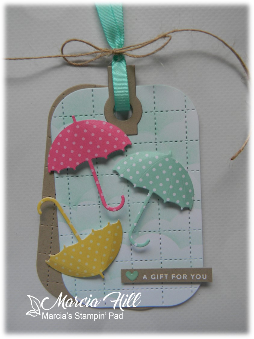 Marcia's Stampin' Pad: Tag You're It Challenge #89 - UMBRELLA'S