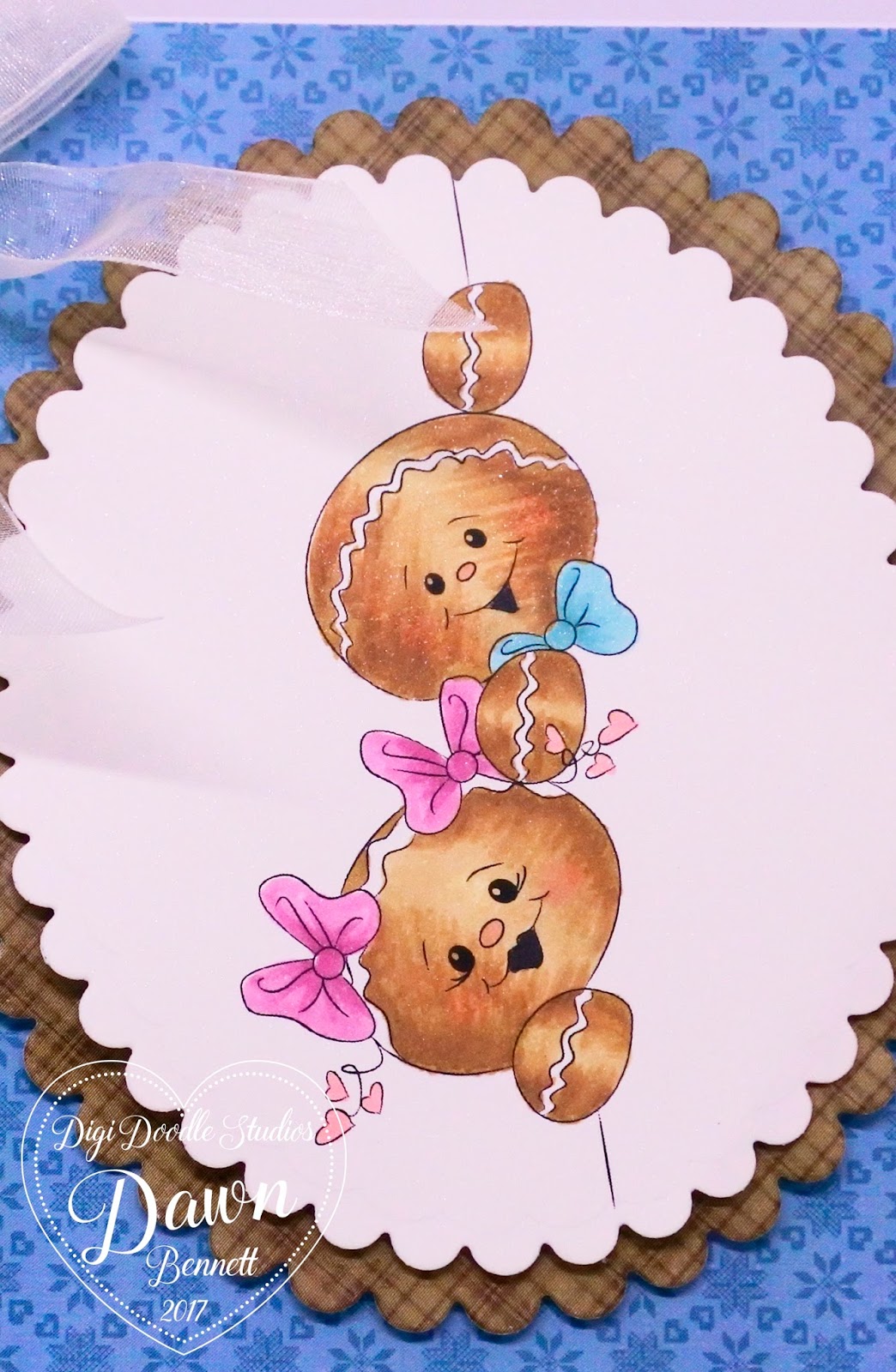 Dip 'n Dots Creations: Digi Doodles Peeking Gingerbread Kids