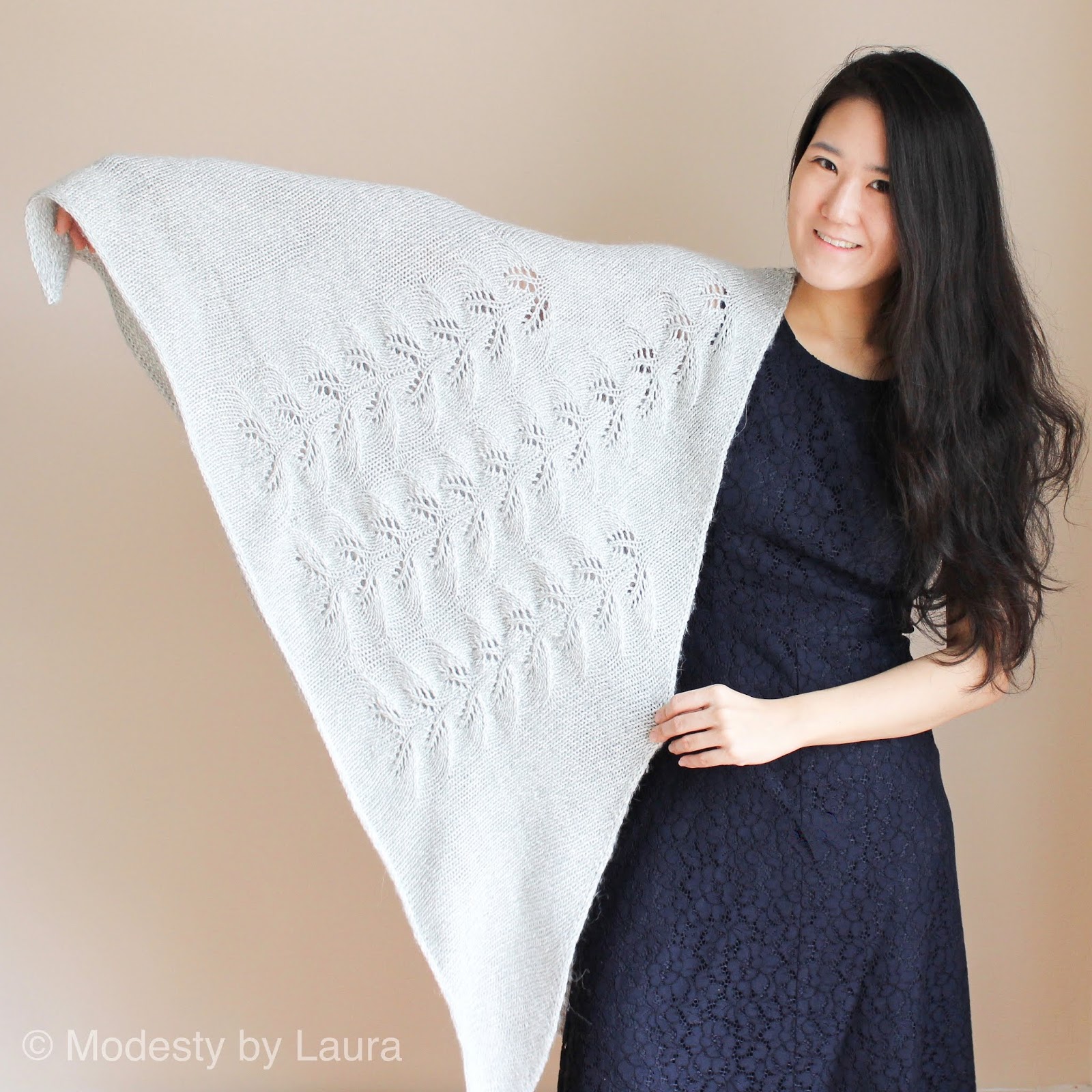 Elsa Shawl Knit Pattern | Modesty by Laura