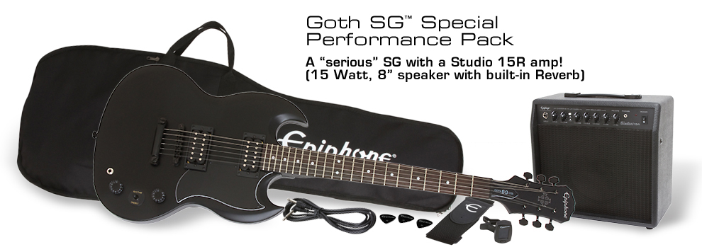 Epiphone "Goth" SG Performance Pack ~ L.A. Music Network