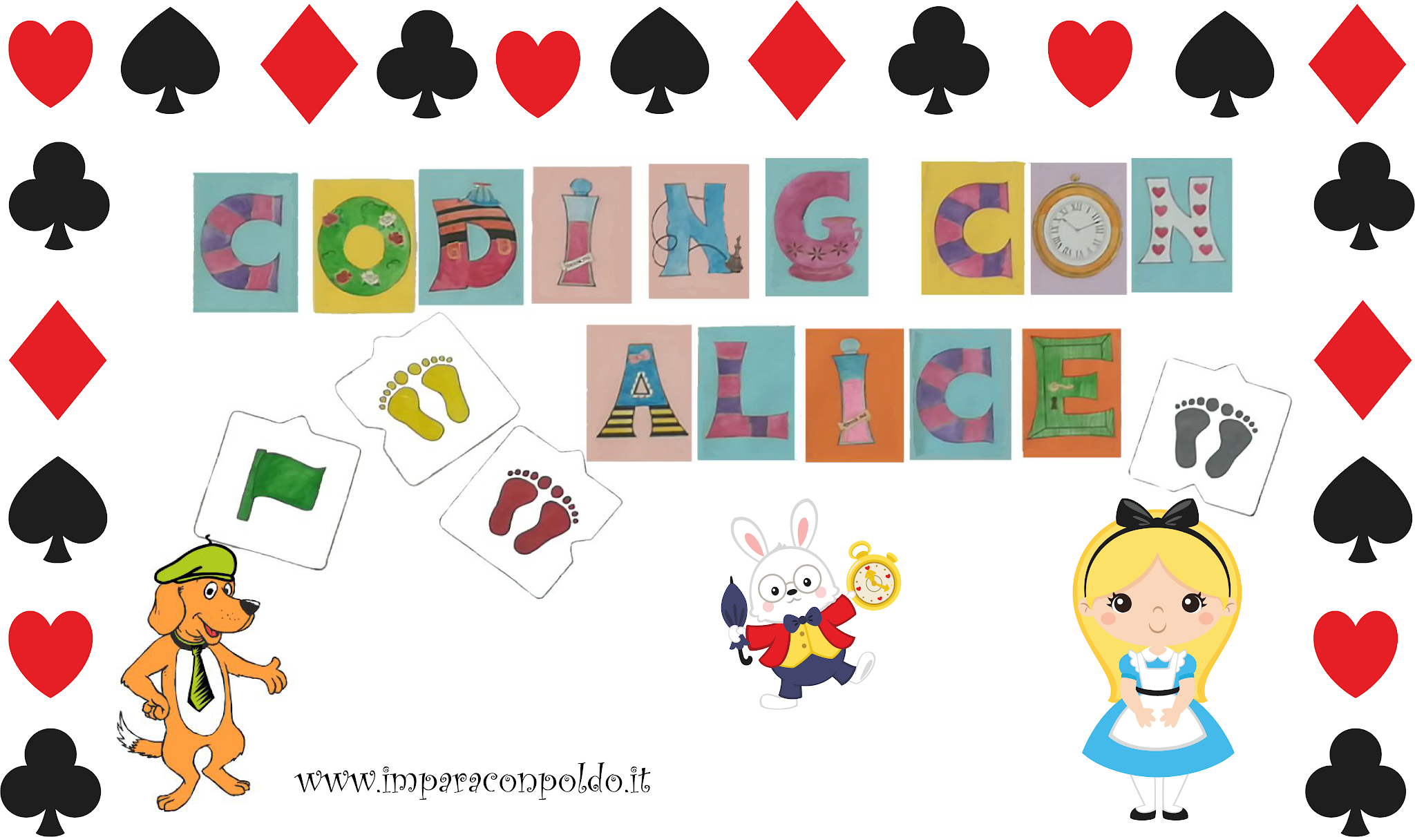 A Scuola con Poldo: CODING CON ALICE: Introduciamo le tessere di codyfeet
