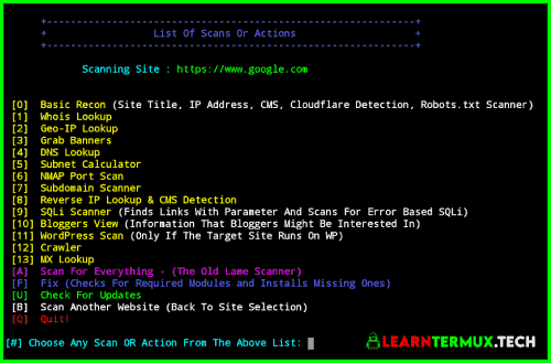 How to Install and Use RED Hawk Tool in Termux
