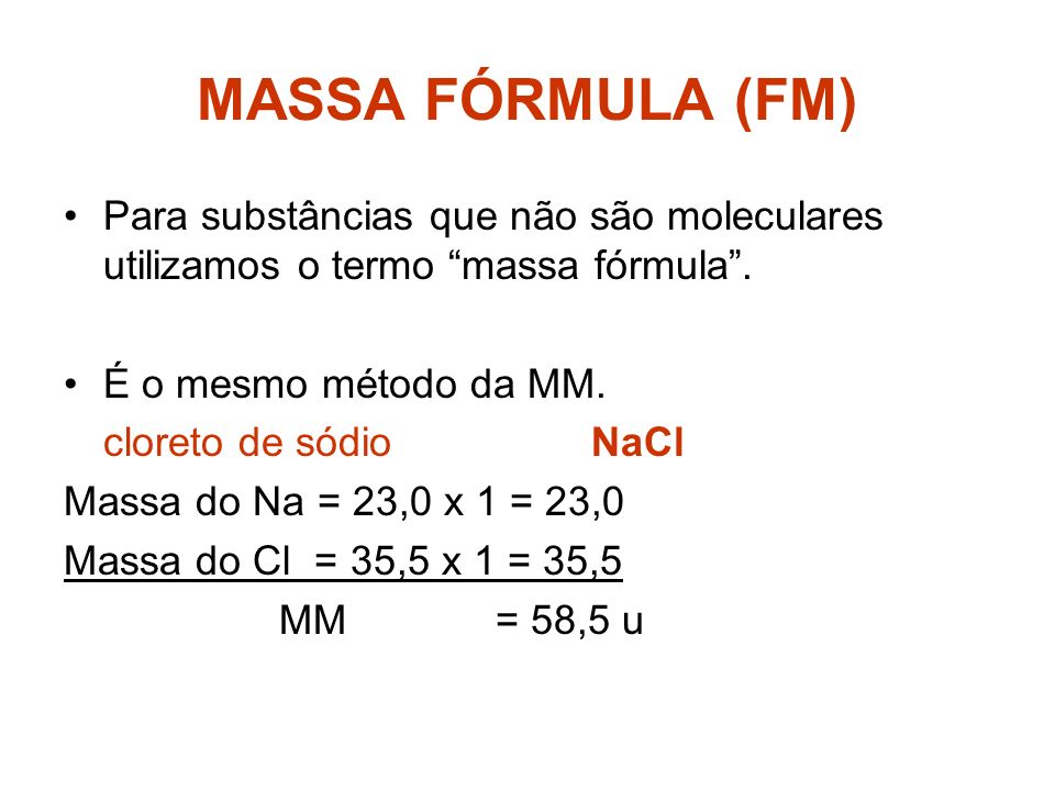 Blog de Química: Massa Molecular
