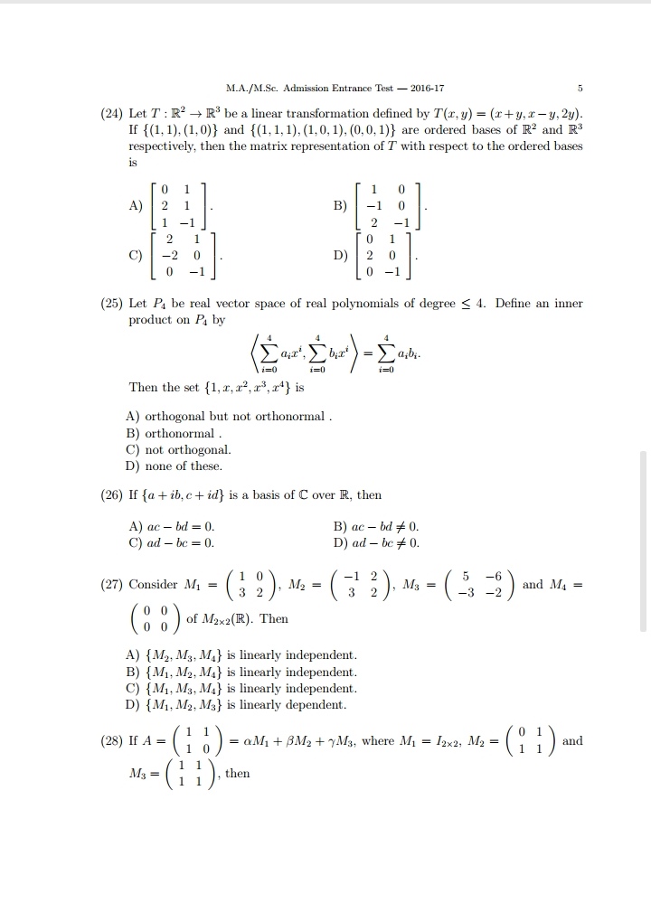 MSC MATH PAST ENTRY TEST PAPERS, GCU LAHORE - GC University Admission ...