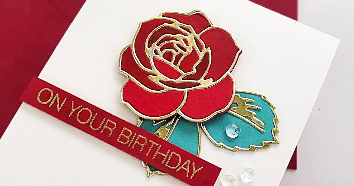 CIC - Altenew Rose CAS card