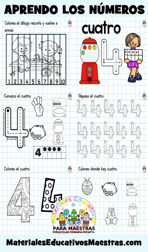 Cuaderno Trazo y Aprendo los Números | Materiales Educativos para Maestras