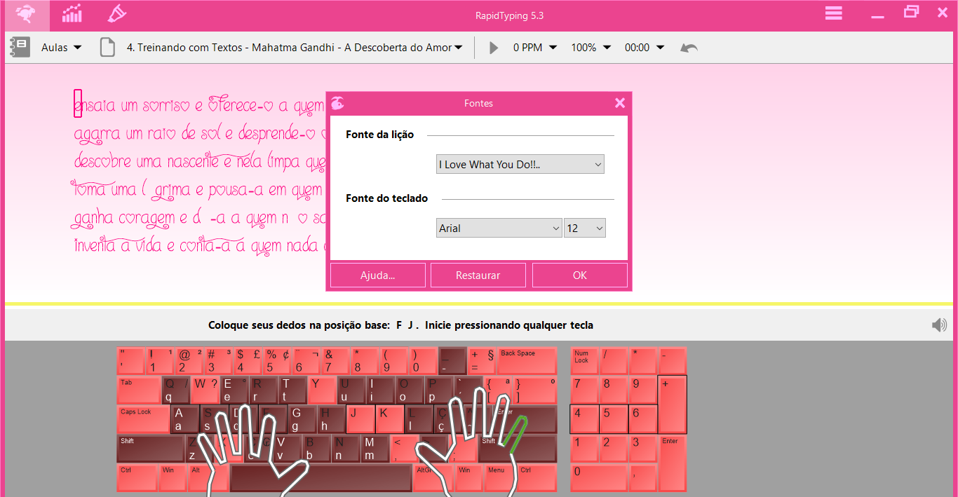 Rapid Typing: Treine sua Digitação com Textos e Estilos Personalizados