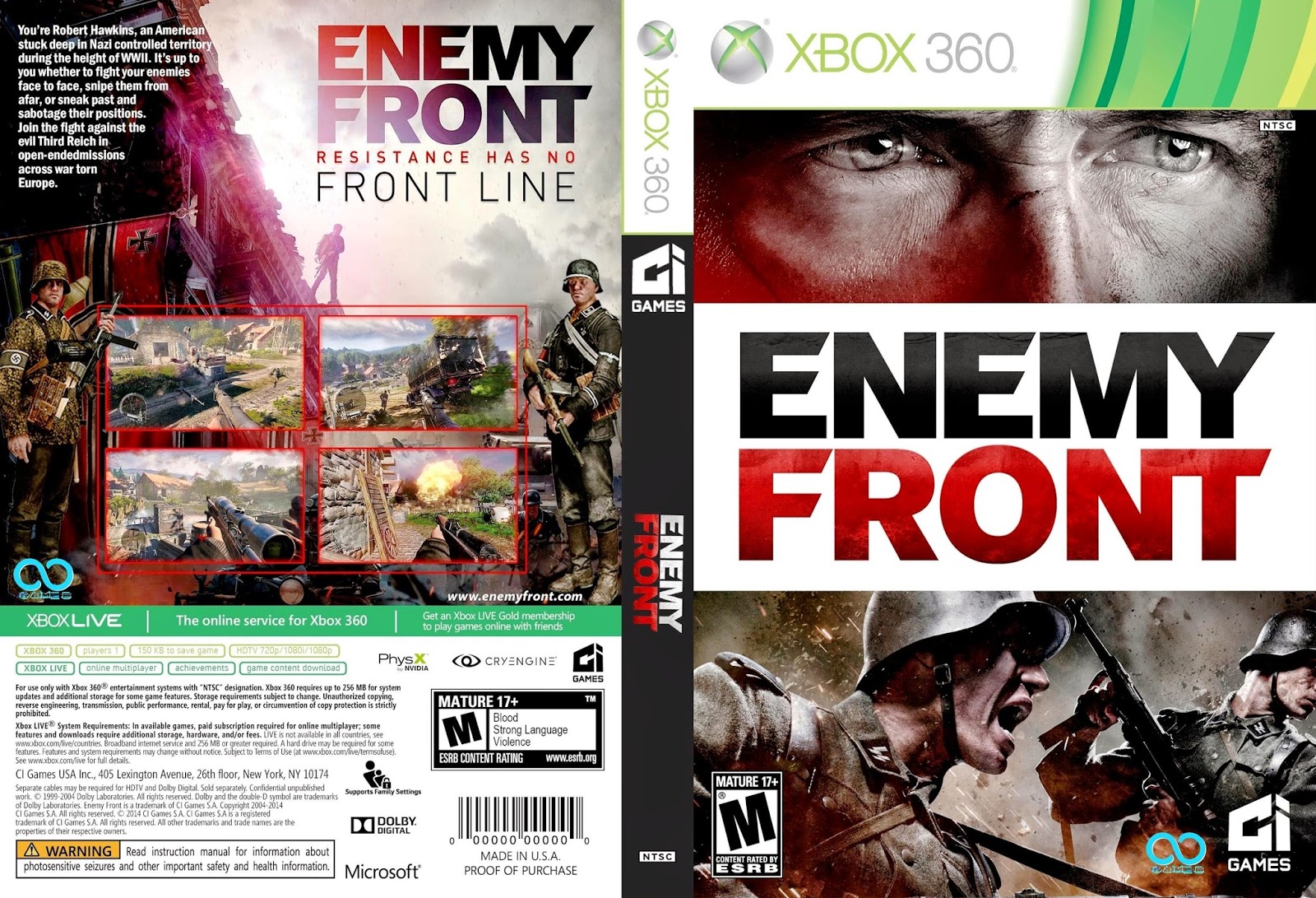Descargas por MEGA 1 link o pocos link: Enemy Front Xbox360 [MULTI ...