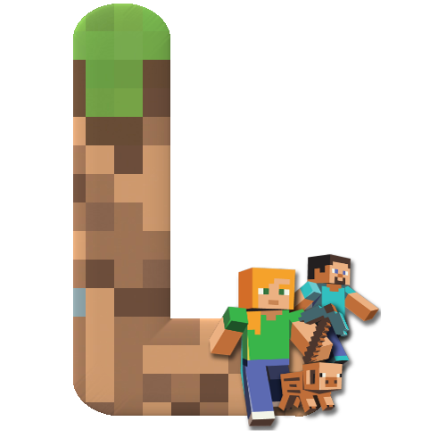 M. Michielin Alphabets: MINECRAFT ALPHABET LETTER PNG, #minecraft
