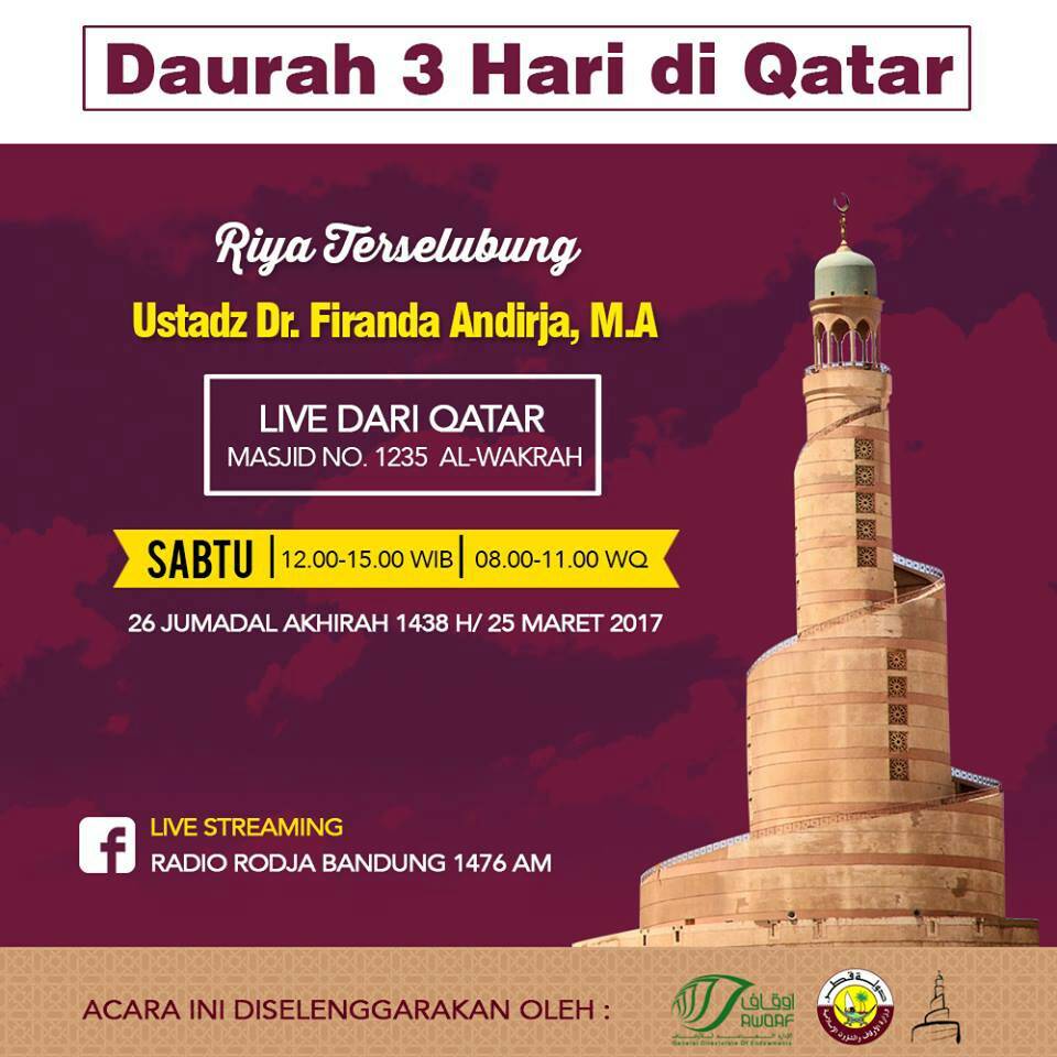 KAJIAN UST. FIRANDA ANDIRJA - RIYA TERSELUBUNG