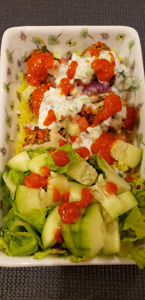 HCF: Halal Cart Style Falafel Over Rice