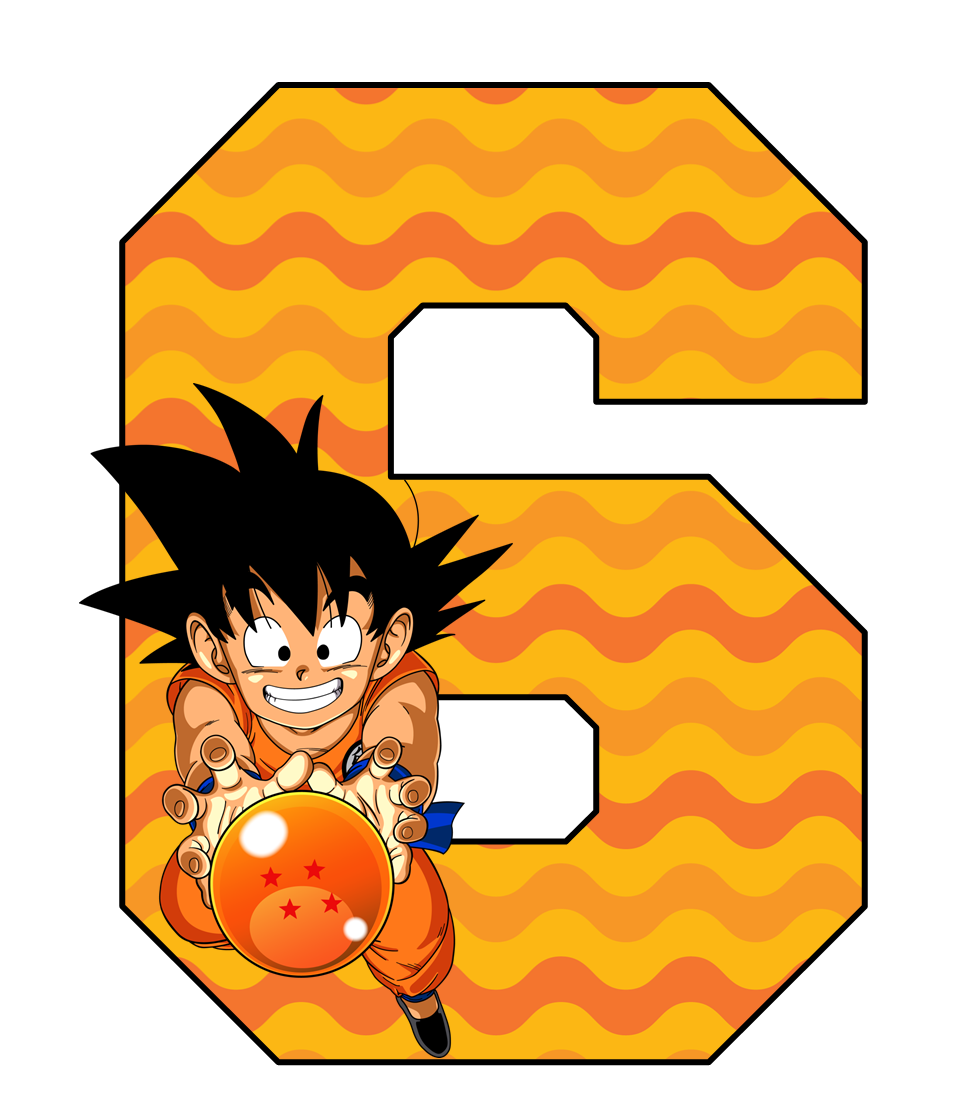 Kits imprimibles gratis : Números Dragon Ball Z para imprimir