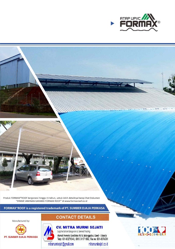 ATAP SKYROOF: ATAP UPVC FORMAX