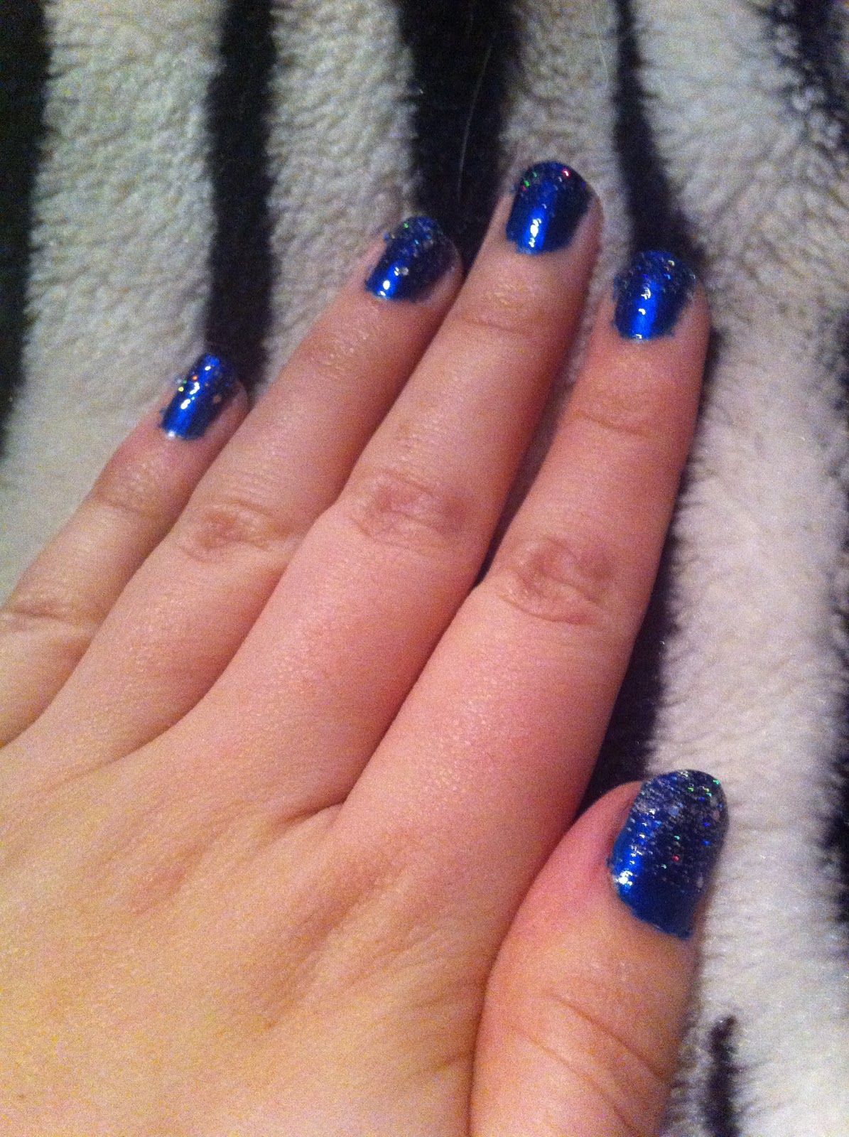 Addicted to Lacquer: Aruba Blue Glitter Gradient