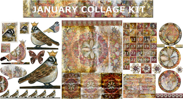January Free Collage Sheet |ZoranaLand