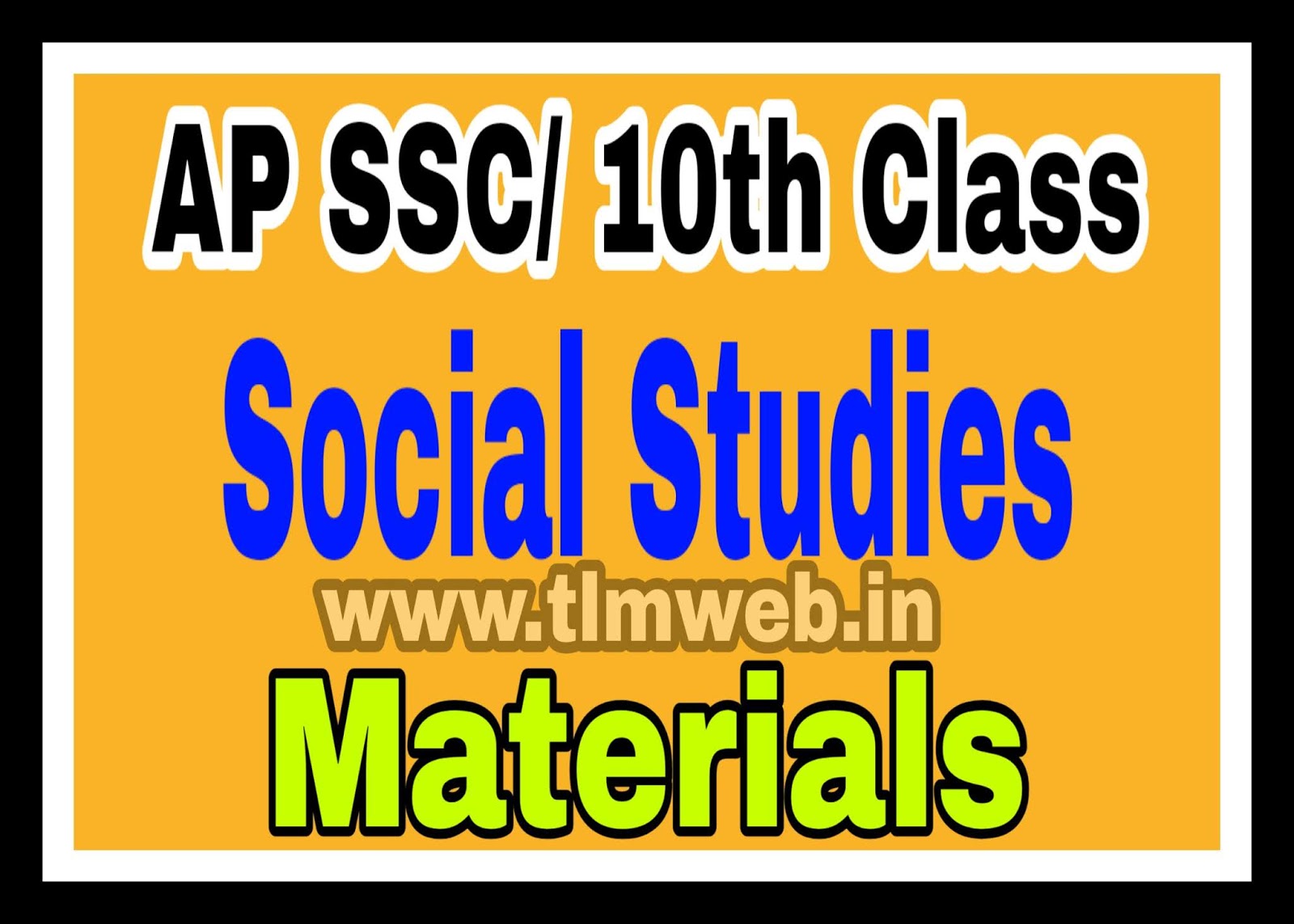 AP SSC/10th Class Social Studies Model Papers -2023 | TLMWEB