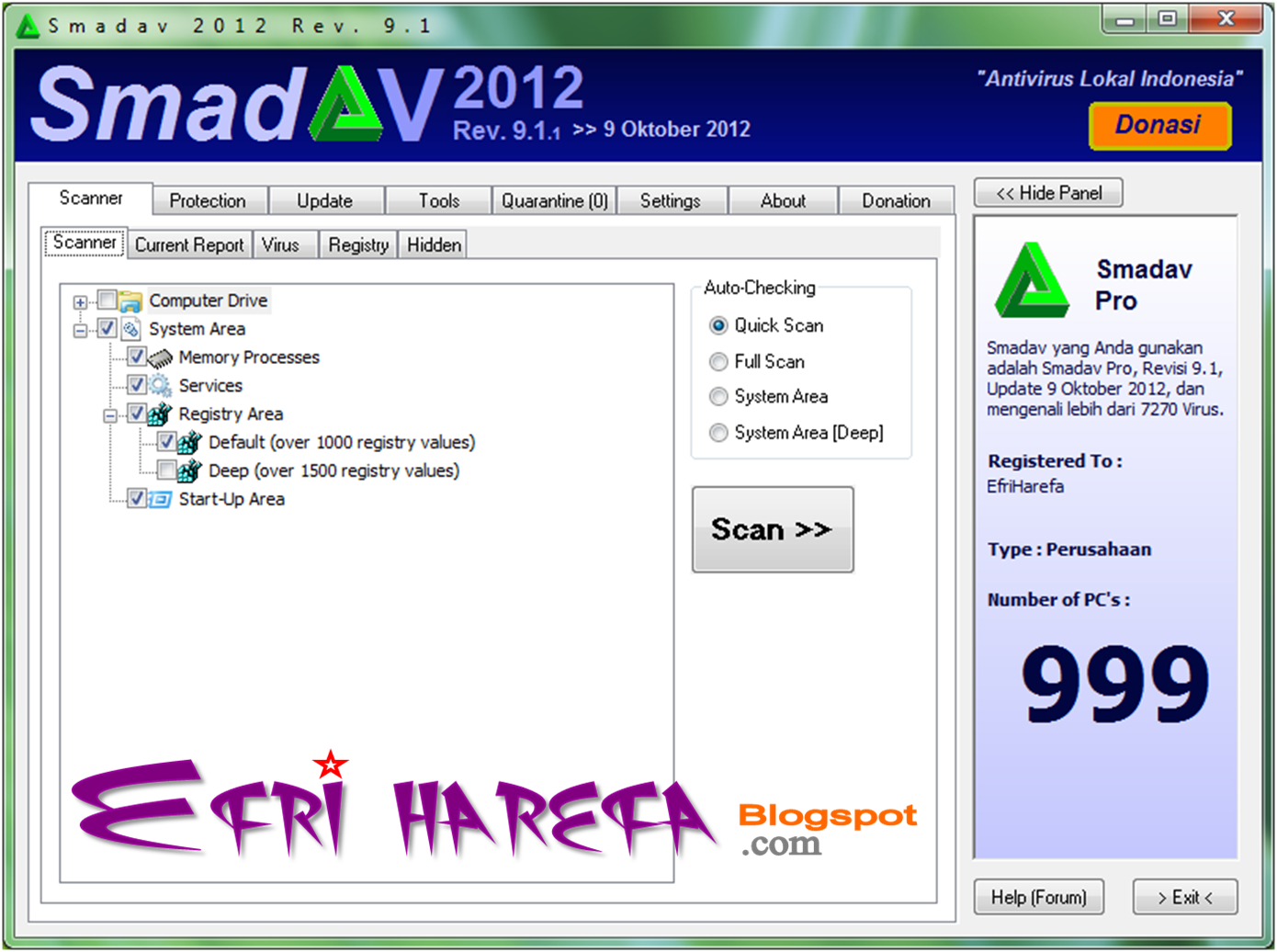 SMADAV 2012 Rev. 9.1 Update !!! | Antivirus Lokal Indonesia - Blog Efriaman
