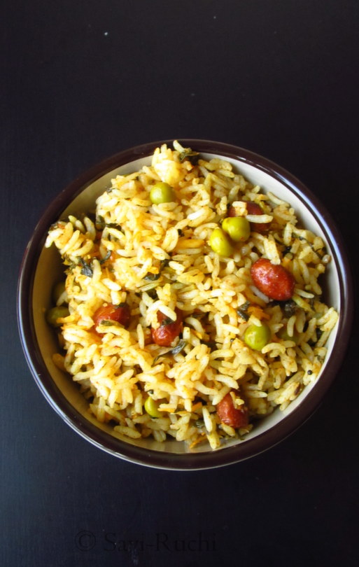 Savi-Ruchi: Menthe soppu bath | Spiced fenugreek leaves rice : A ...