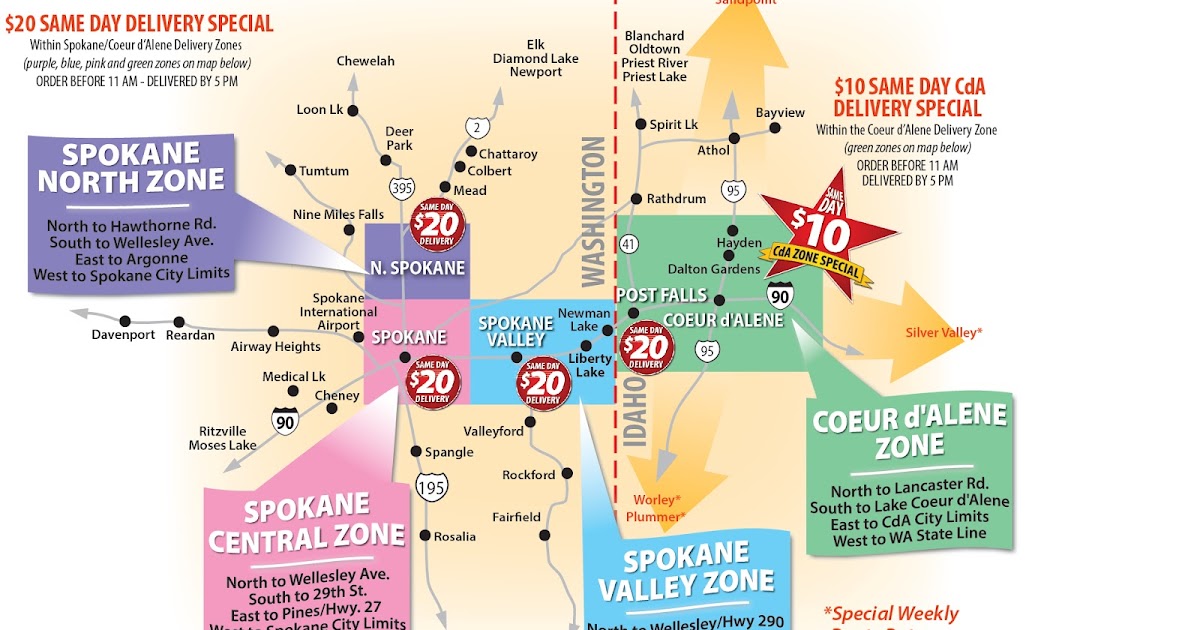 Rush Delivery: Rates & Delivery Area